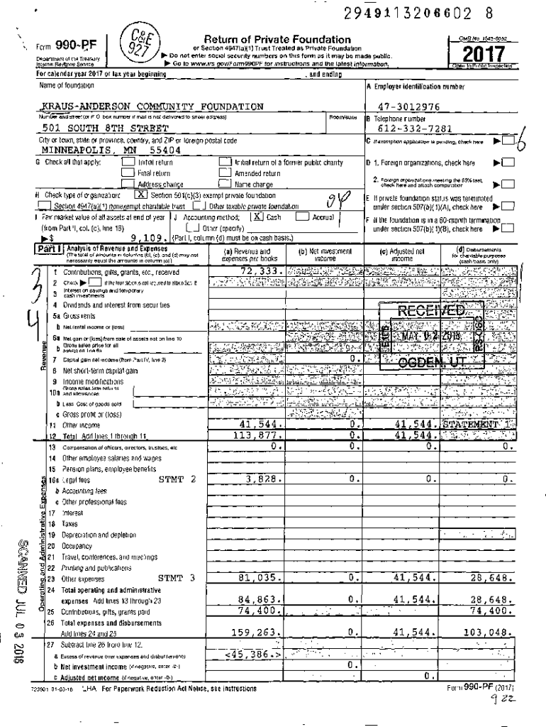 Fillable Online Form 990-PF 92J Fax Email Print - pdfFiller