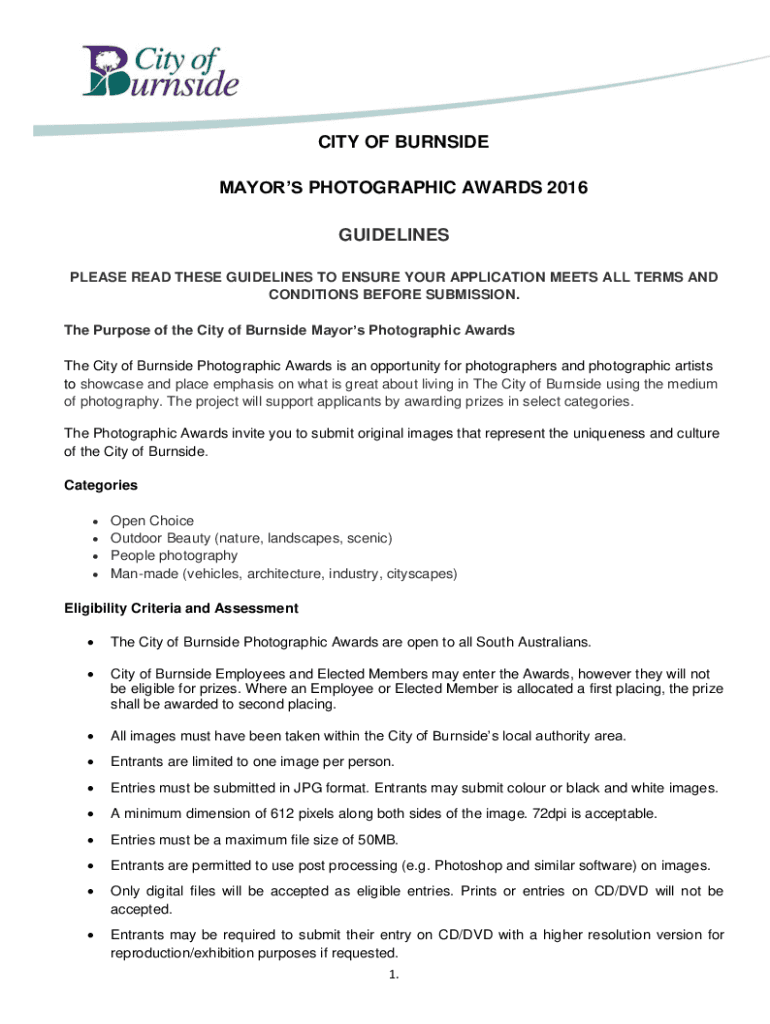 Fillable Online mayors-photographic-awards-application-form-2016 ...