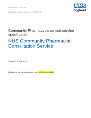 Fillable Online NHS Community Pharmacist Consultation Service Fax Email ...