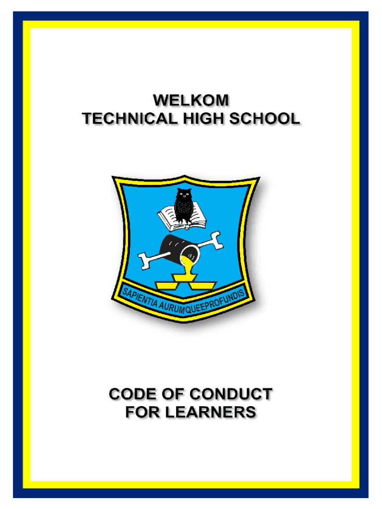 Fillable Online Code of conduct for Learners Fax Email Print - pdfFiller