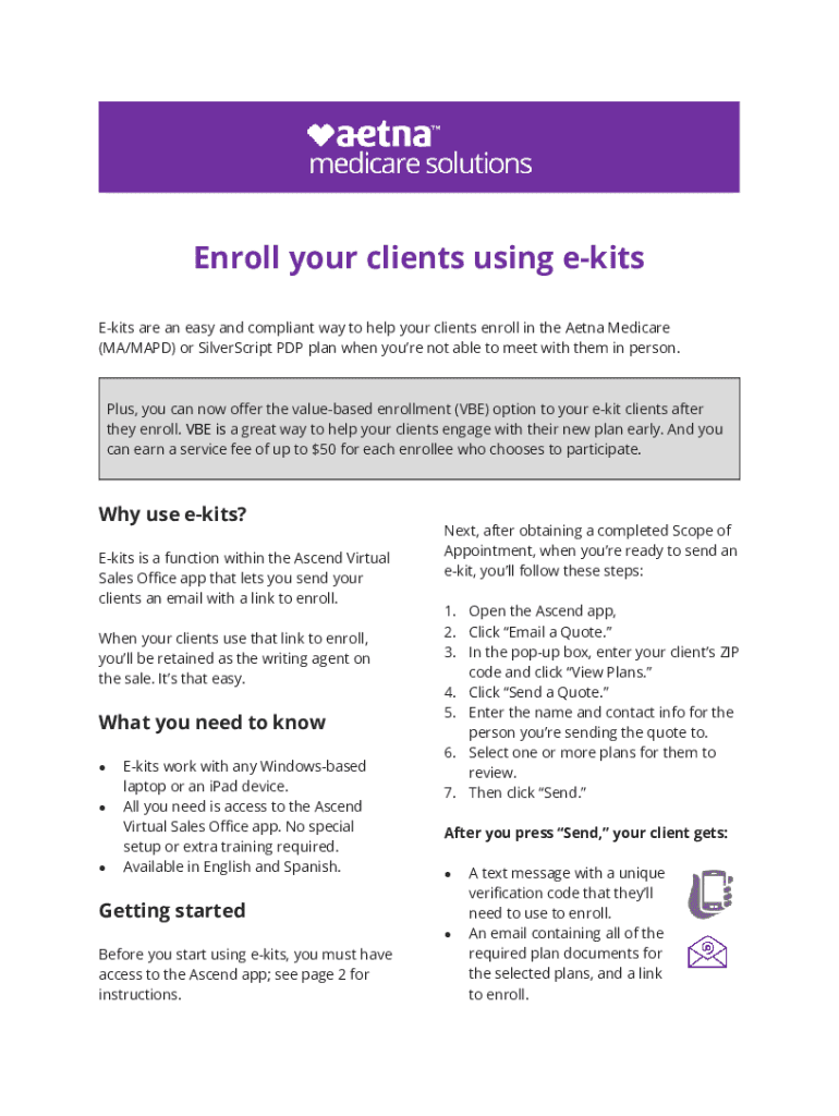 Fillable Online Enroll your clients using e-kits Fax Email Print - pdfFiller