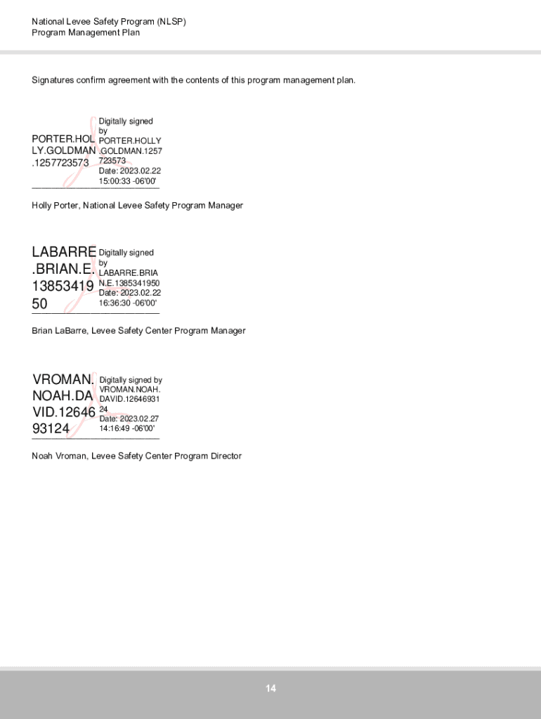 Fillable Online engineering perspectives for a national levee safety program Fax Email Print ...