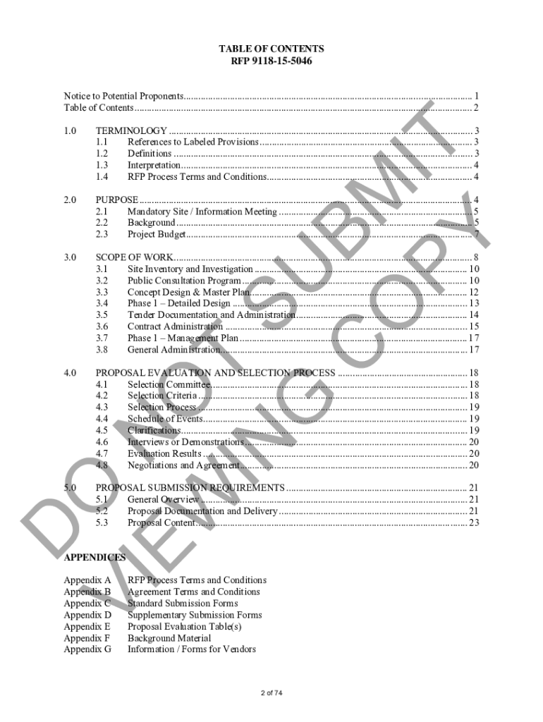 Fillable Online REQUEST FOR PROPOSAL (PRE-QUALIFICATION) ... Fax Email Print - pdfFiller