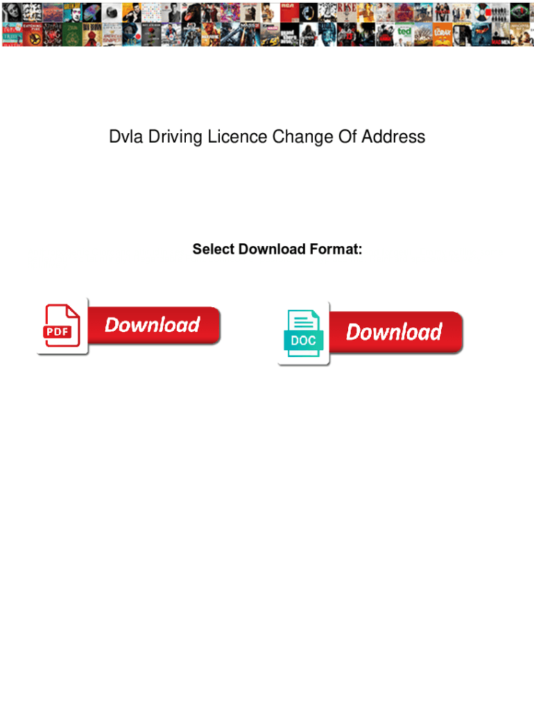 Fillable Online Dvla Driving Licence Change Of Address. Dvla Driving Licence Change Of Address ...