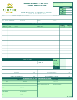 Fillable Online Purchase Requisition Form - Administrative Services ...