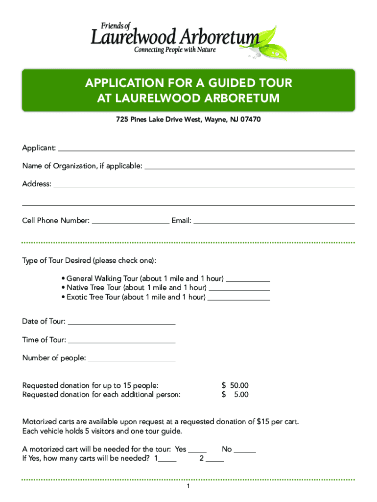 Fillable Online Guided and Self-Guided Tours Fax Email Print - pdfFiller
