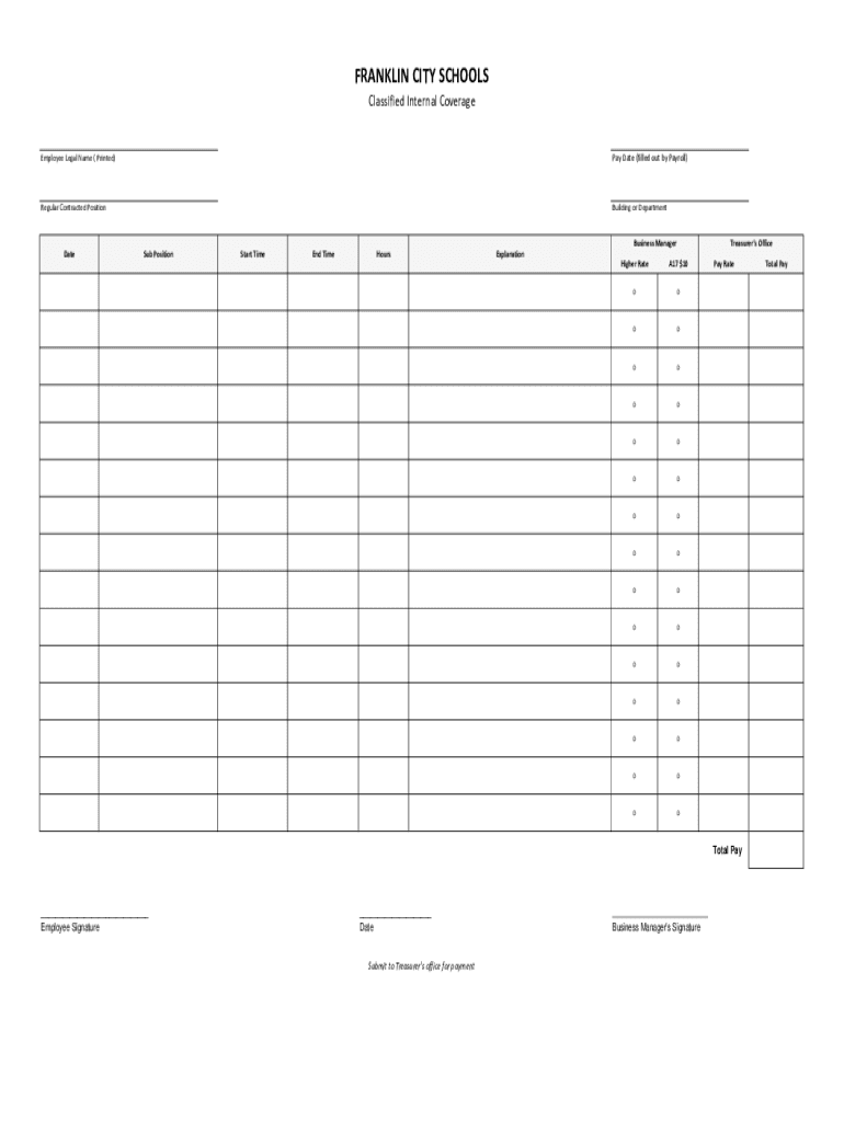 Fillable Online Franklin City Schools - departments Fax Email Print - pdfFiller