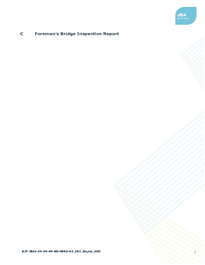 Fillable Online C Foreman's Bridge Inspection Report Fax Email Print ...