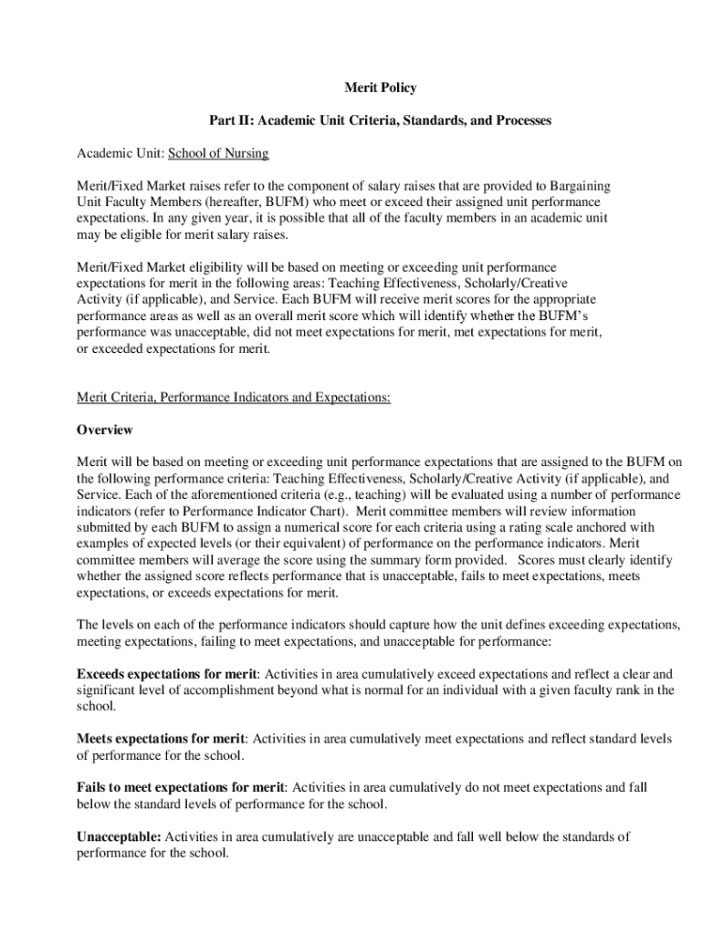 Fillable Online Performance Pay / Merit System for Professional ...