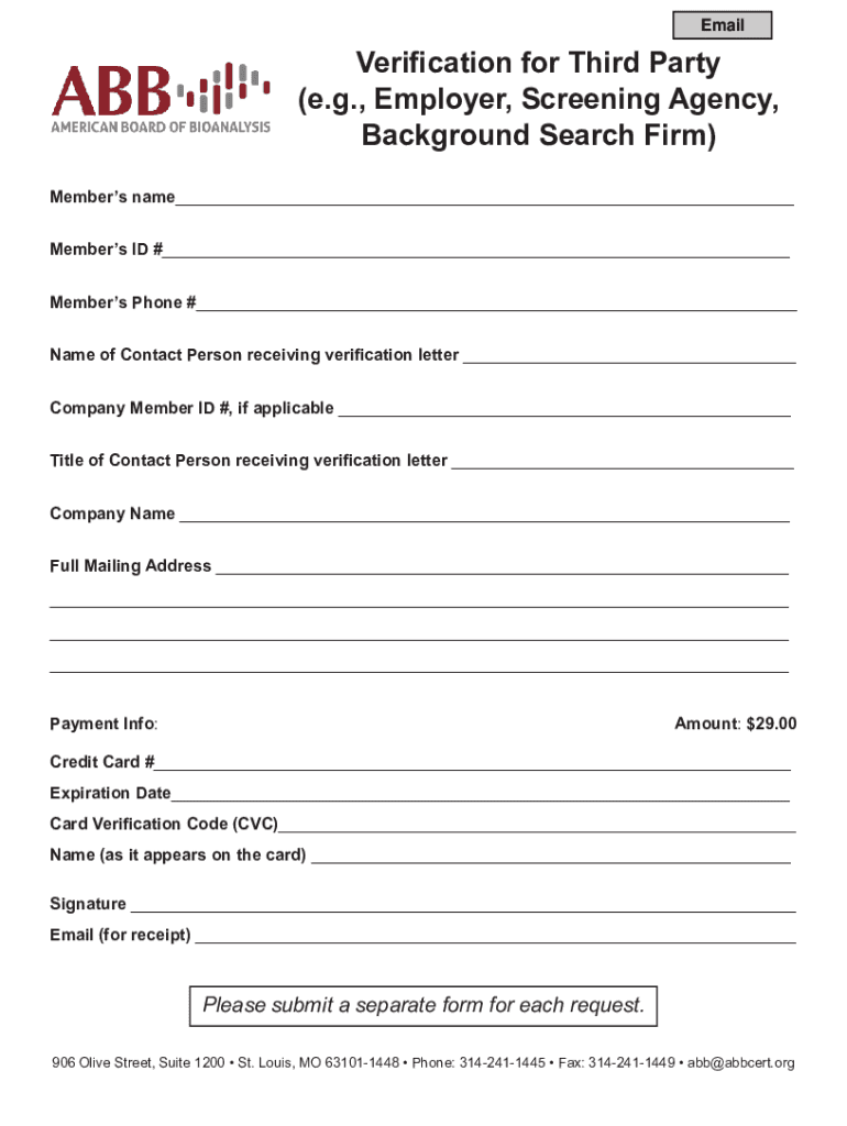 Fillable Online What is Third-Party Background Verification and How to ...