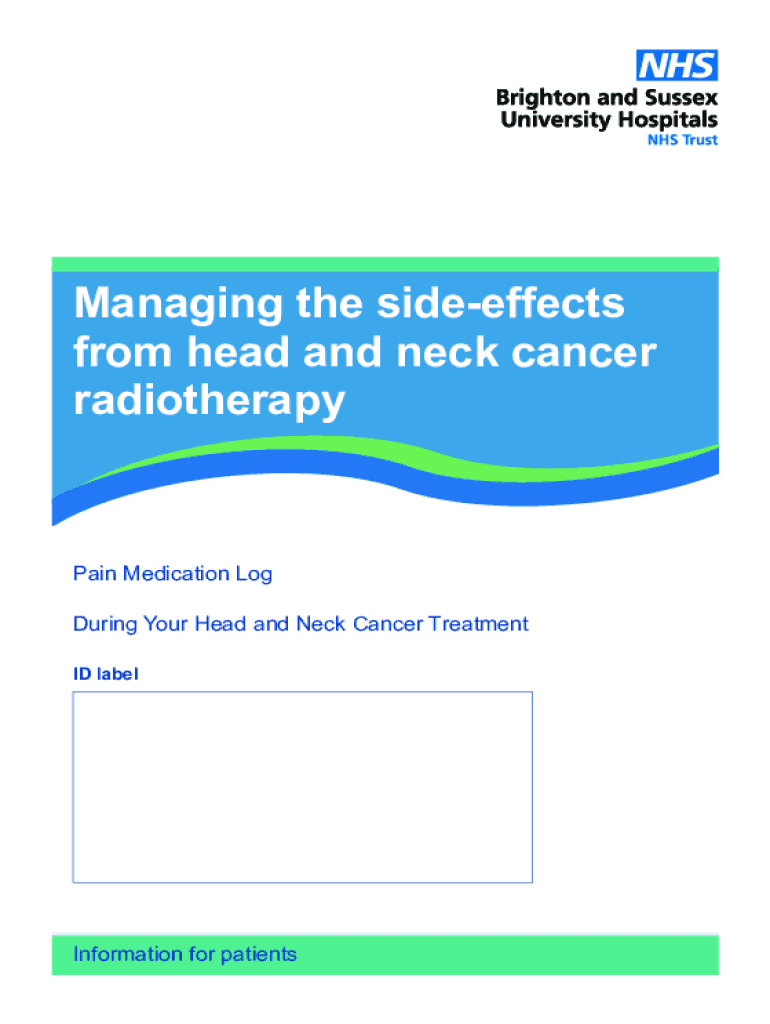 Fillable Online Managing the side-effects from head and neck cancer ...