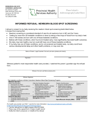 Fillable Online NBS Refusal Form Sept2022 PHSAv2 Fax Email Print ...