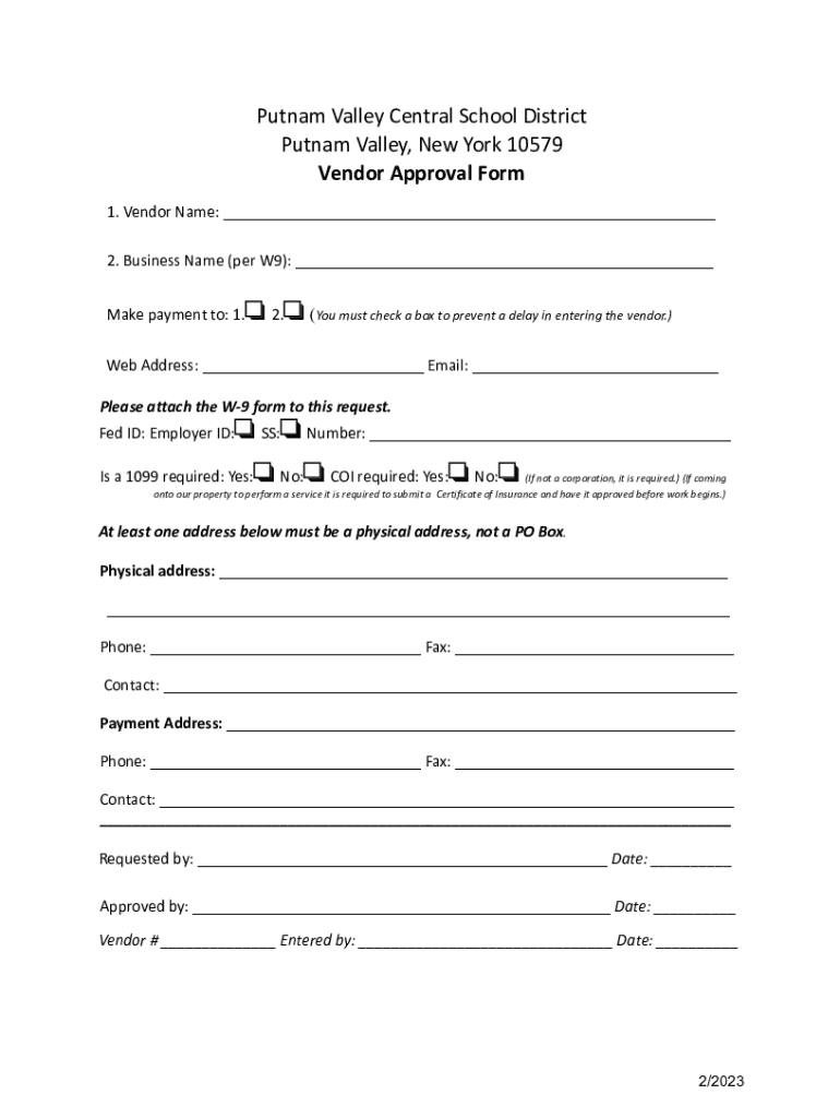 Vendor approval form template: Fill out & sign online | DocHub