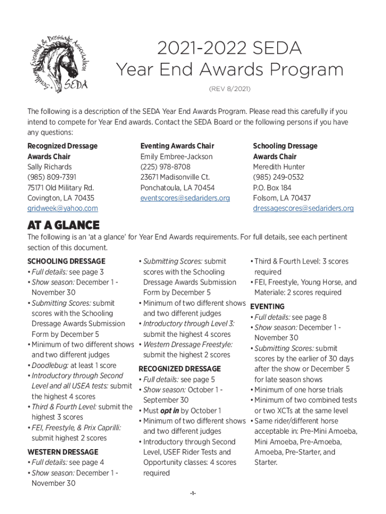 Fillable Online SEDA Educational Development Initiative of the Year ...