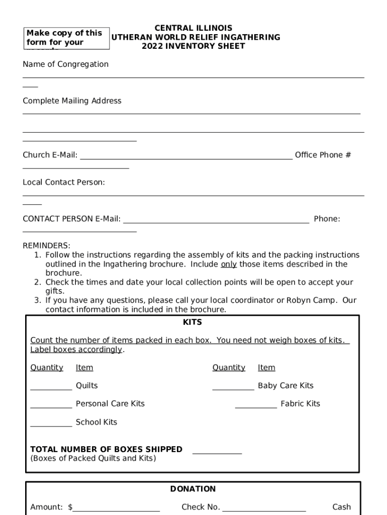 Make copy of this for your records. CENTRAL ... - ingathering lwr Doc Template | pdfFiller