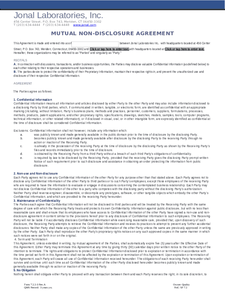 Jonal Laboratories Inc - Company Profile and News Doc Template | pdfFiller