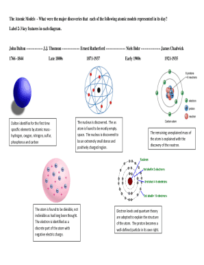 Fillable Online The Atomic Models - What were the major discoveries ...