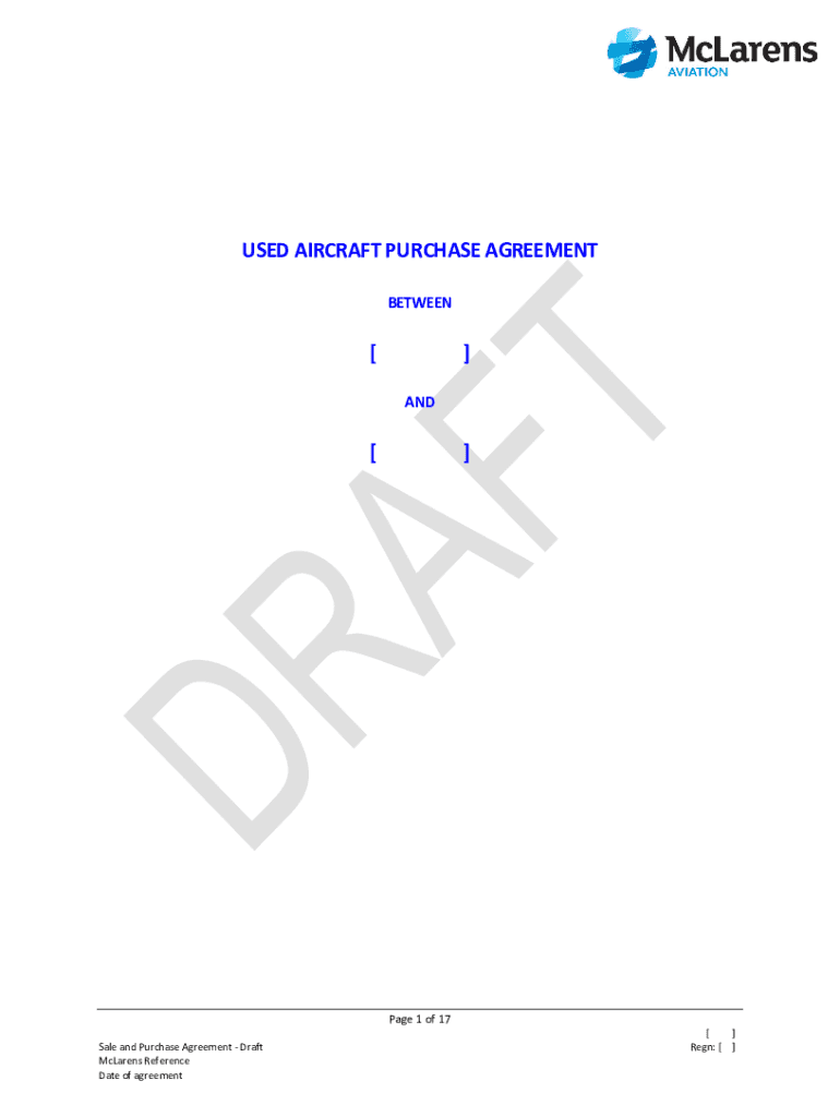 Fillable Online commentary-master-used-aircraft-purchase-agreement ...