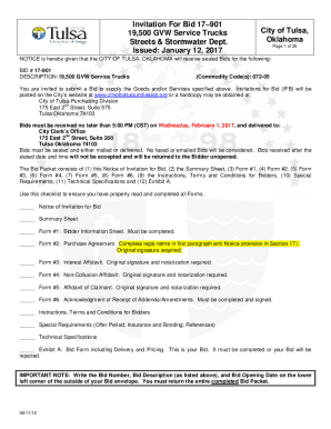 Fillable Online Invitation to Bid - Purchase of Multiple Staff & Service Trucks Fax Email Print ...