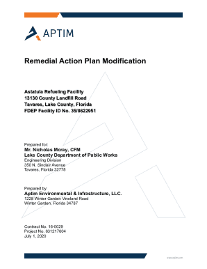 Fillable Online Remedial Action Plan Modification Fax Email Print ...