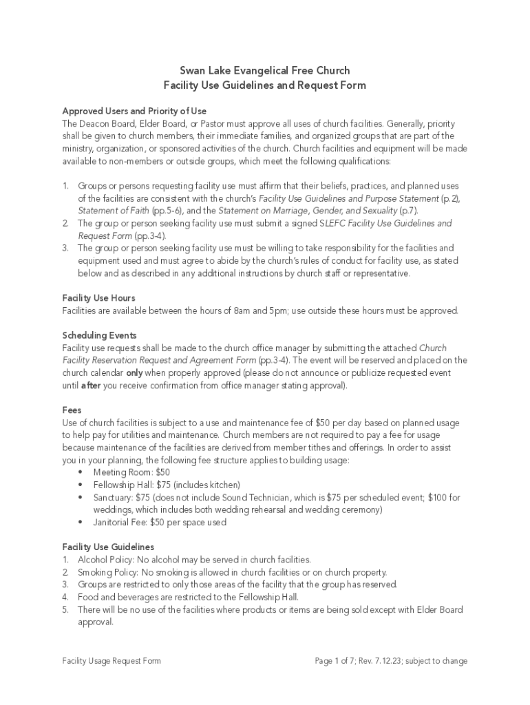 Fillable Online Facilities Management Guidelines for Meetinghouses and ...