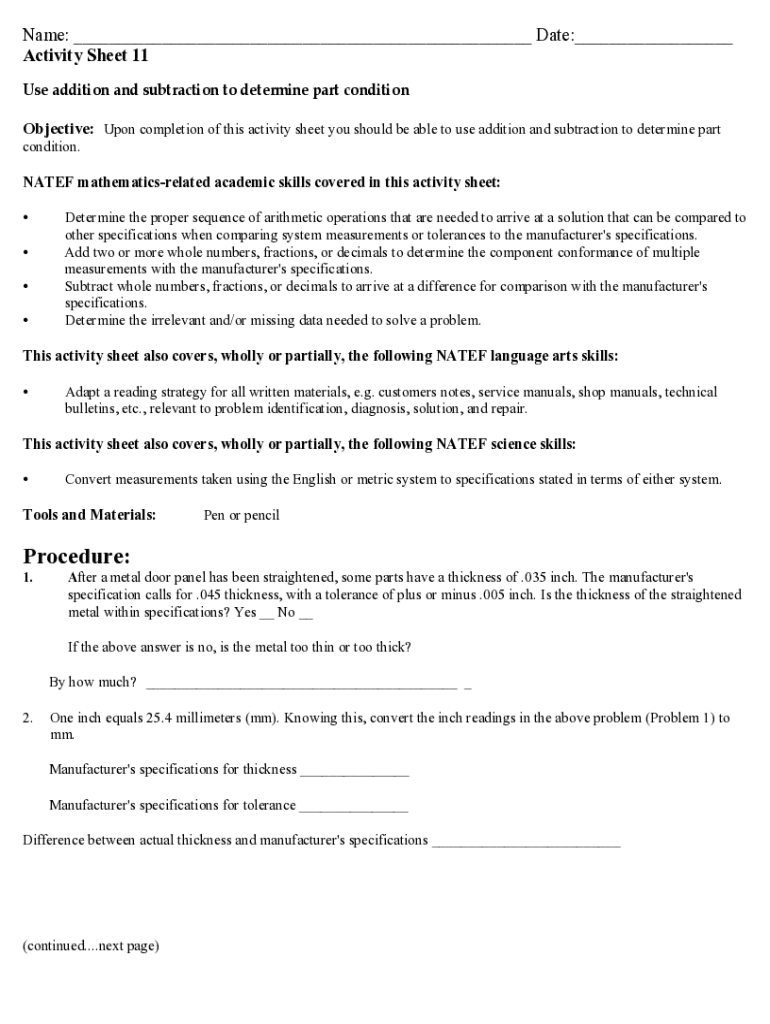 Fillable Online Problem Solving using Addition and Subtraction ...