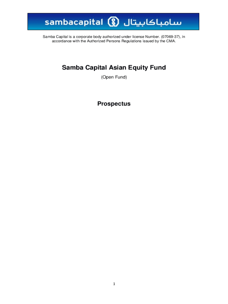 Fillable Online Samba Capital is a corporate body authorized under ...