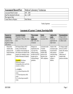 Fillable Online Assessment Record For: Phlebotomy Fax Email Print ...