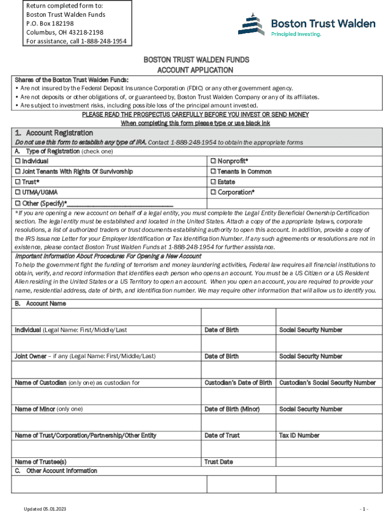 Fillable Online Boston Trust Walden Small Cap Fund Closing to New ...