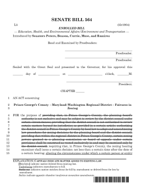 Fillable Online Fiscal and Policy Note for Senate Bill 564 Fax Email ...