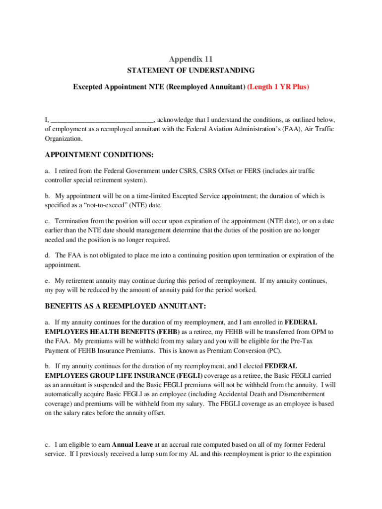 Fillable Online Chapter 11: Excepted Service Appointments Fax Email ...