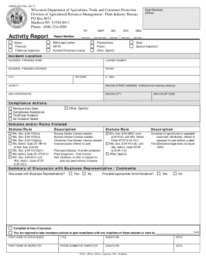 Fillable Online docs legis wisconsin DATCP Home Bureau of Plant Industry Fax Email Print - pdfFiller