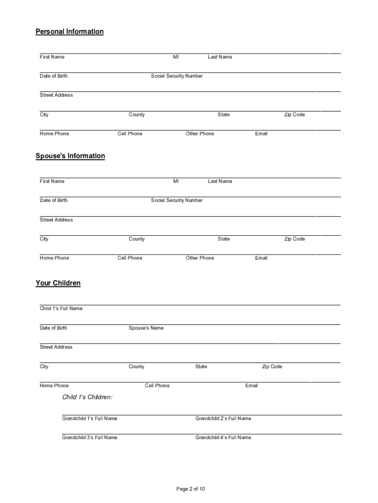 Fillable Online estate planning client intake sheet Fax Email Print ...