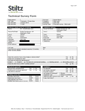 Fillable Online Technical Survey Form Fax Email Print - pdfFiller