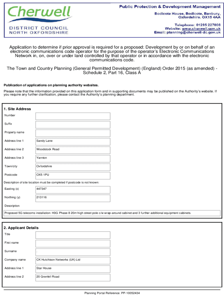 Fillable Online Proposed 5G telecoms installation: H3G Phase 8 20m high street pole c/w wrap ...