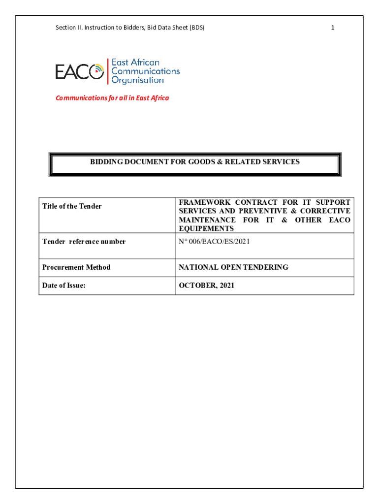 Fillable Online Revised Tender Document for IT Support and Maintenance - 30-09-2021.docx Fax ...