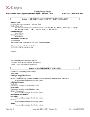 Fillable Online SDS ID: 0137 (NEW ZEALAND) Fax Email Print - pdfFiller