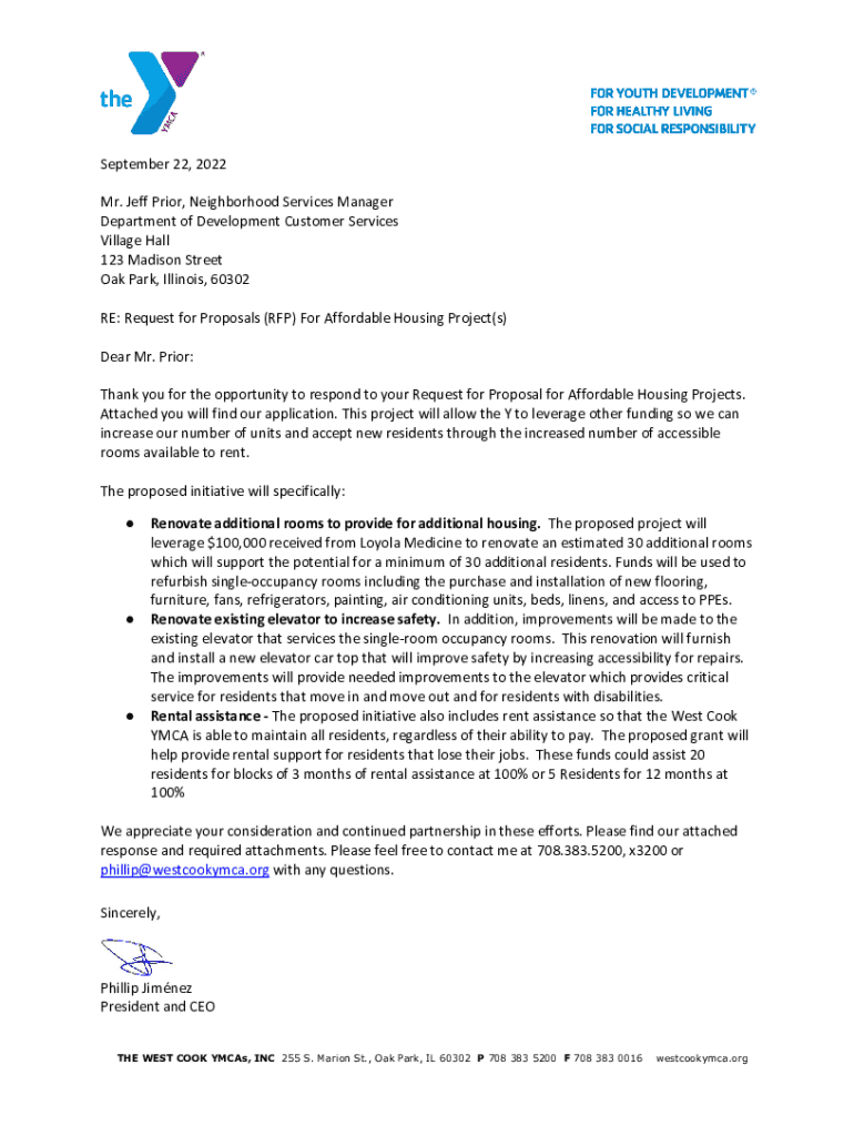 Fillable Online Request for Proposals (RFP) For Affordable Housing ... Fax Email Print - pdfFiller