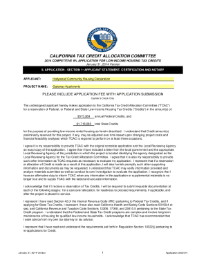 Fillable Online applying for State Tax Credits, I represent I have also ...