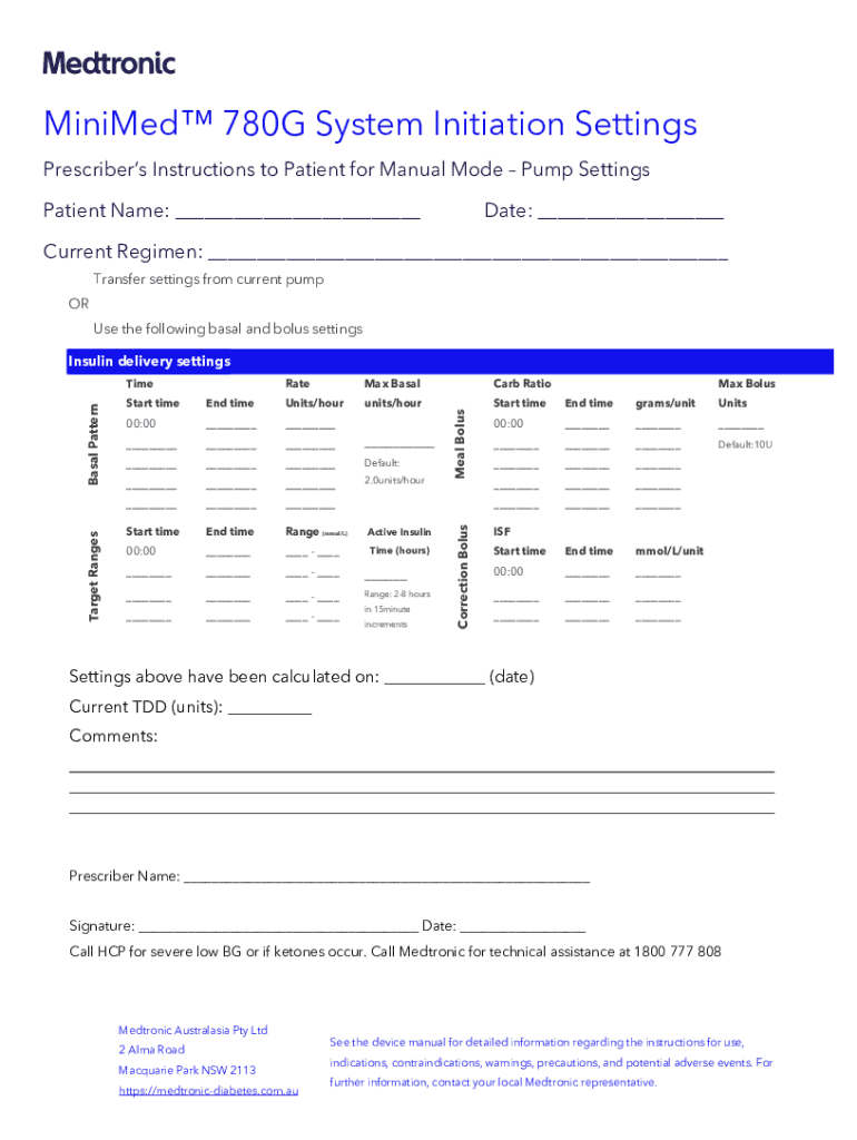 Fillable Online User Guides and Manuals - MiniMed 780G System Support Fax Email Print - pdfFiller