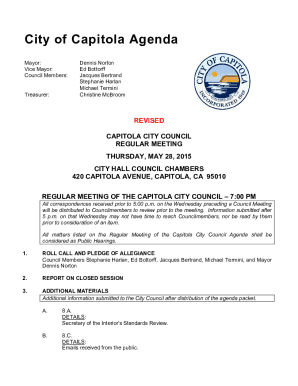 Fillable Online capitola city council Fax Email Print - pdfFiller