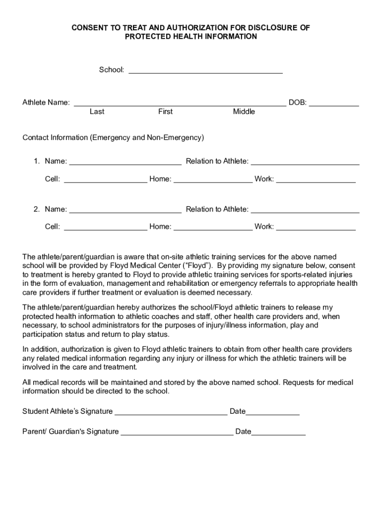 Fillable Online medical consent and field trip authorization form Fax ...