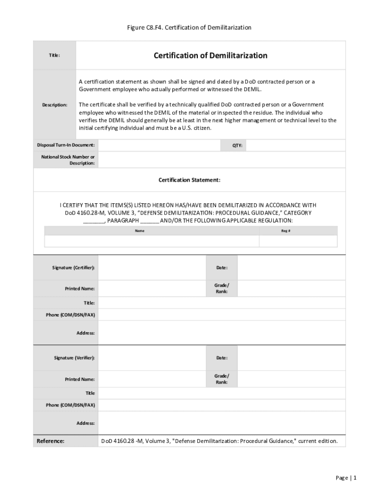 Fillable Online Chapter 8 - Security Assistance Management Manual (SAMM ...