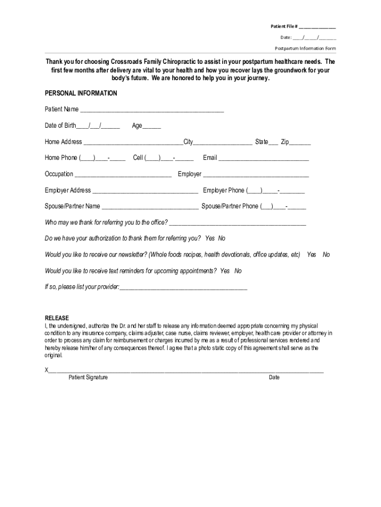 Fillable Online Patient Medical Record Template Fax Email Print - pdfFiller