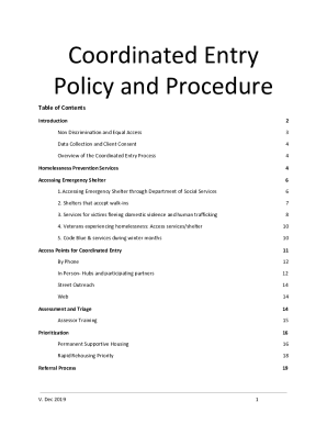 Fillable Online Coordinated Entry Policy and Procedure Fax Email Print ...
