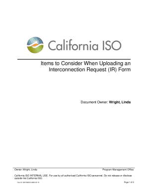 Fillable Online Items to Consider When Uploading an Interconnection ...