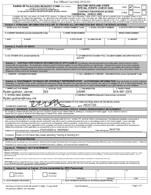Fillable Online Fillable Fort Huachuca Access Request Form Fax Email ...