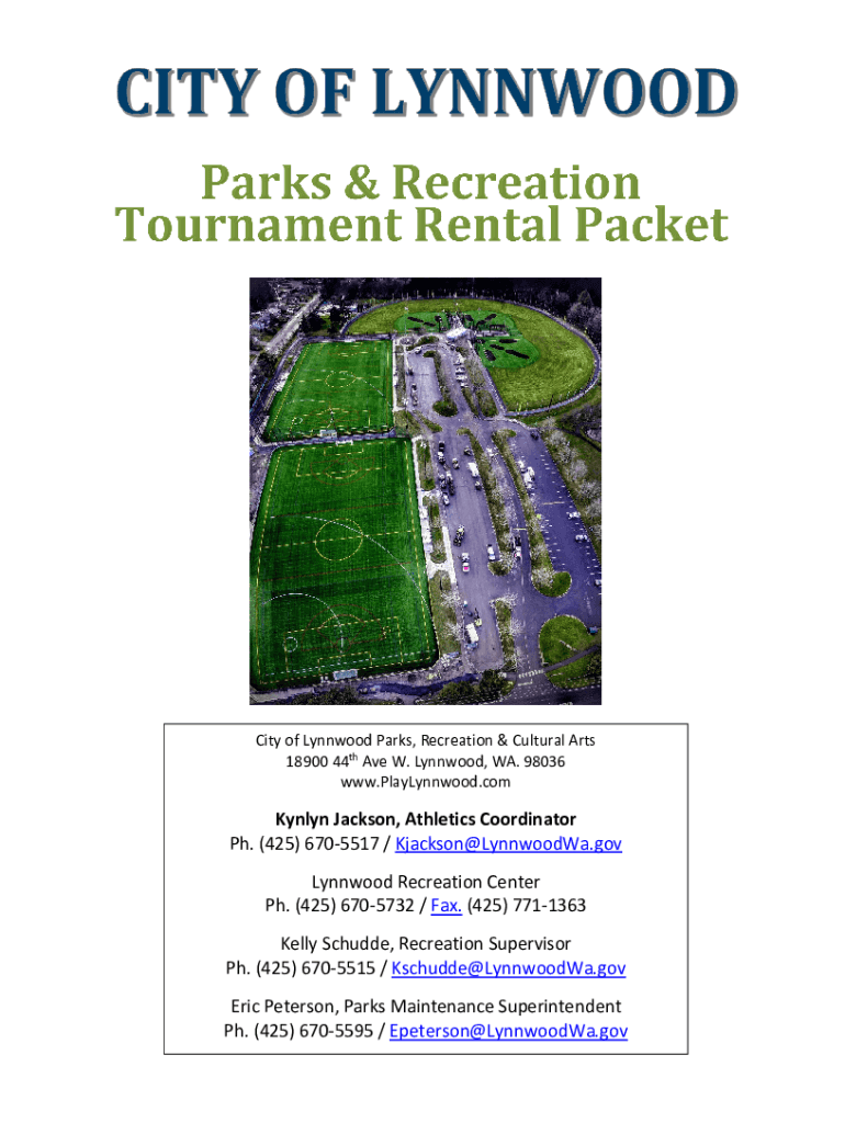 Fillable Online Parks, Trails and Open SpaceCity of Lynnwood Fax Email ...