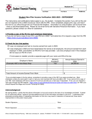 Fillable Online 2022-2023 Federal Verification Worksheet for Dependent ... Fax Email Print ...