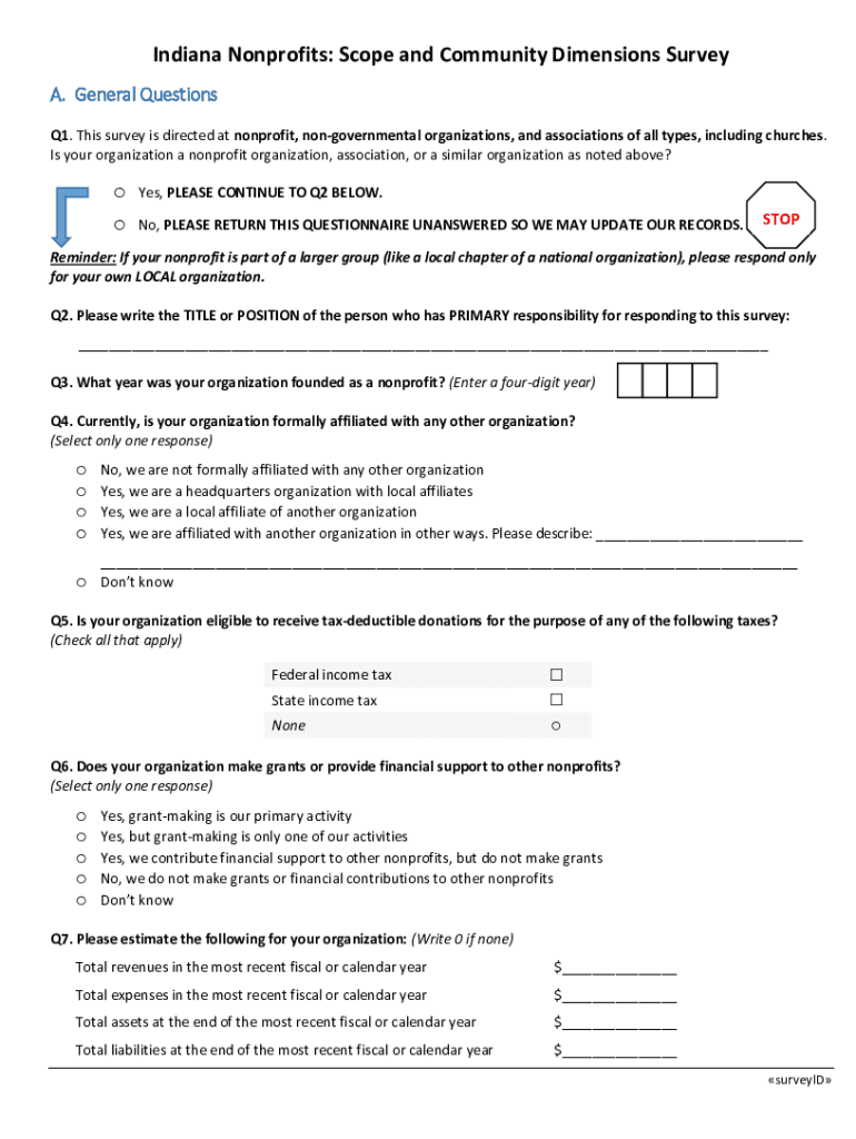 Fillable Online Dear Nonprofit Leader: Nonprofit organizations of all types are ... Fax Email ...